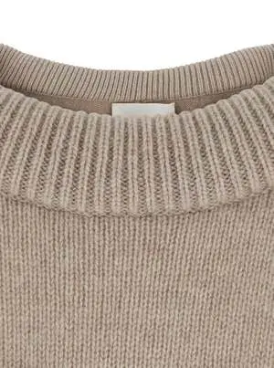 LISA YANG Doria' Beige Sweater With Wide Neckline And Off-shoulder Design In Cashmere For - Cream