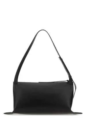 JIL SANDER Two-tone Canvas And Leather Medium Empire Shoulder Bag