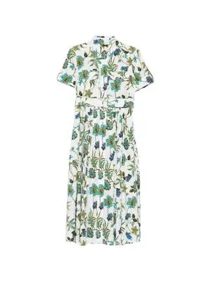 FAY Printed Cotton Chemisier Dress - Multicolor