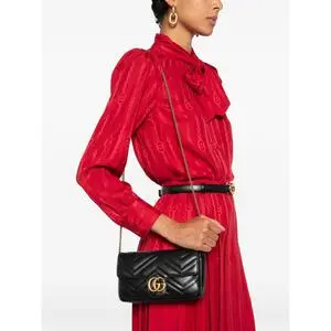 Gucci Matelassé Leather Cross-body Bag - Black