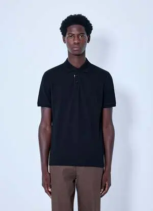 Moncler Piqué Polo Shirt - Black