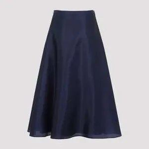Alberta Ferretti Silk Midi Skirt