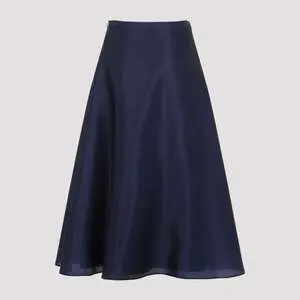 Alberta Ferretti Silk Midi Skirt