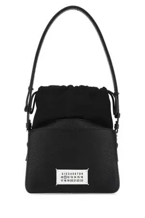 MAISON MARGIELA Leather And Fabric 5ac Bucket Bag - Black