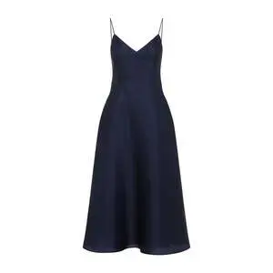 Alberta Ferretti Triple Organza Midi Dress - Blue