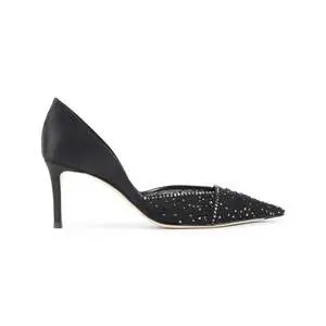 Giorgio Armani Satin And Tulle Décollet - Black