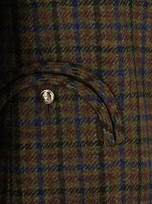 BLAZÉ MILANO Amandira Wool Check Motif Single-breasted Jacket - Multicolor