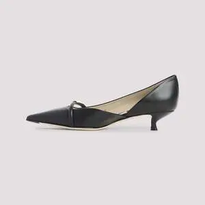 Giorgio Armani Leather Court Decollete - Black