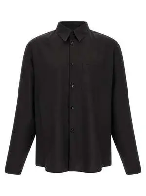 Marni Wool Shirt With Pocket - Black