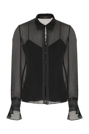 Gucci GUCCI Silk Chiffon Layered Blouse Multicolor