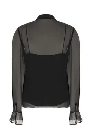 Gucci Silk Chiffon Layered Blouse - Multicolor