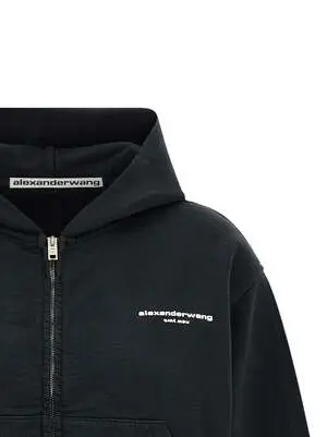 Alexander Wang Zip-up Hoodie' Sweatshirt - Black