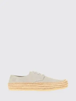 Loewe Suede Espadrille Brogue Shoes - Gray