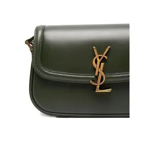 Saint Laurent Calfskin Satchel And Cross Body Bag - Green