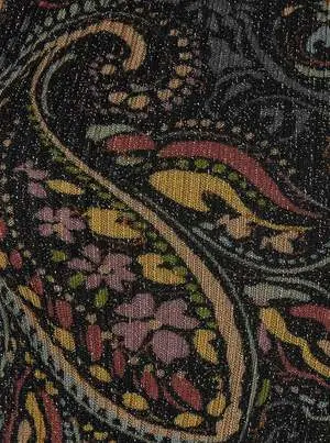 Etro Embroidered Tech Fabric Sleeveless Round Neck Long Dress - Multicolor