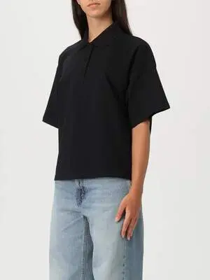 Saint Laurent Cotton Blend Polo Shirt - Black