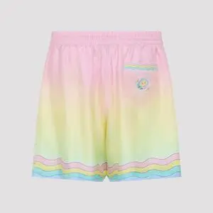 Casablanca For The Love Of Dance Silk Shorts - Multicolor