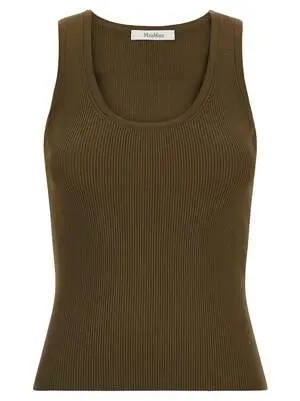 Max Mara Editta Ribbed Knit Tank Top - Green