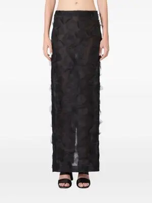 Max Mara Silk Long Skirt - Multicolor
