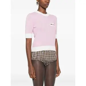 Marni Round Neck Short Sleeve Knit Top