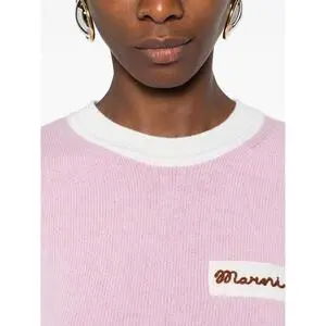 Marni Round Neck Short Sleeve Knit Top