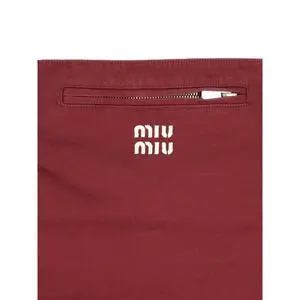 Miu Miu Recycled Polyester Skirt - Red