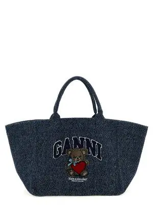 GANNI Xxl Bear' Shopping Bag - Blue