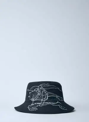 Burberry Logo Motif Bucket Hat - Black