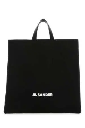 JIL SANDER Canvas Shopping Bag - Black