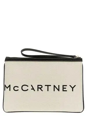 Stella McCartney Logo Clutch Bag - Cream