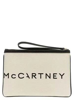Stella McCartney Logo Clutch Bag - Cream