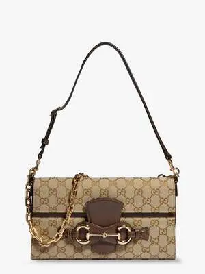 Gucci Gg Fabric Shoulder Bag - Brown