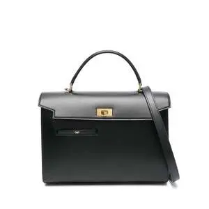 ANYA HINDMARCH Calf Leather Tote - Black