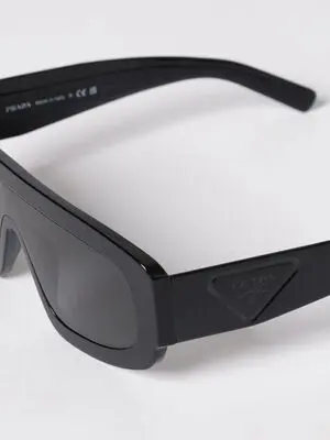 Prada Acetate Shield Sunglasses - Black