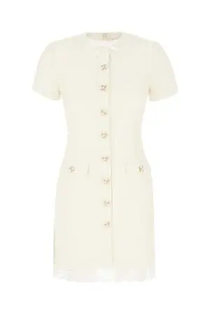 SELF-PORTRAIT Lace Trim Dress - Multicolor