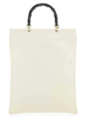JIL SANDER Leather Medium Shopping Bag - White