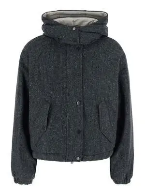 Brunello Cucinelli Wool Blend Down Jacket - Multicolor