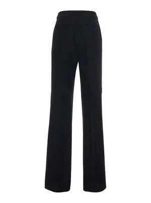 Max Mara Black Pants With Zip And Hook Closure In Fabric For