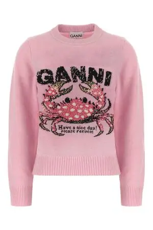 GANNI Graphic Knit Pullover - Multicolor
