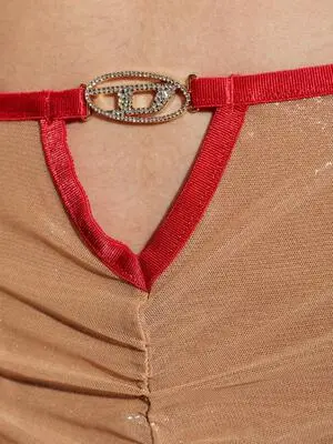 DIESEL® Embellished Logo Ruched Slip - Multicolor