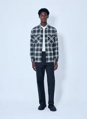Moncler Check Patterned Cotton Shirt - Black