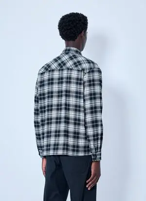 Moncler Check Patterned Cotton Shirt - Black