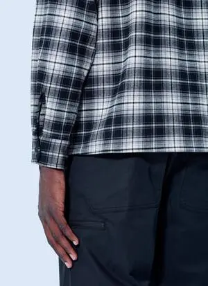 Moncler Check Patterned Cotton Shirt - Black