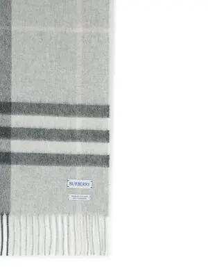 Burberry Mu Giant' Grey Cashmere Scarf