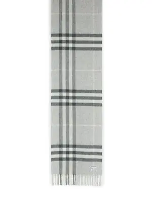 Burberry Mu Giant' Grey Cashmere Scarf - Gray