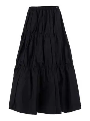 Moncler Tech Fabric Ruffled Midi Skirt - Multicolor