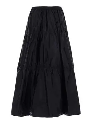 Moncler Tech Fabric Ruffled Midi Skirt - Multicolor