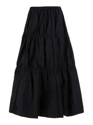 Moncler Tech Fabric Ruffled Midi Skirt - Multicolor