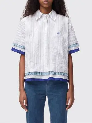 Loewe Striped Cotton Blend Casual Shirt - White