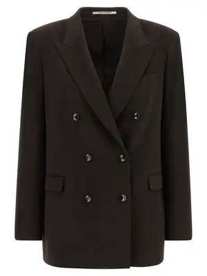 Tagliatore Jasmine Double-breasted Cashmere Blazer - Brown